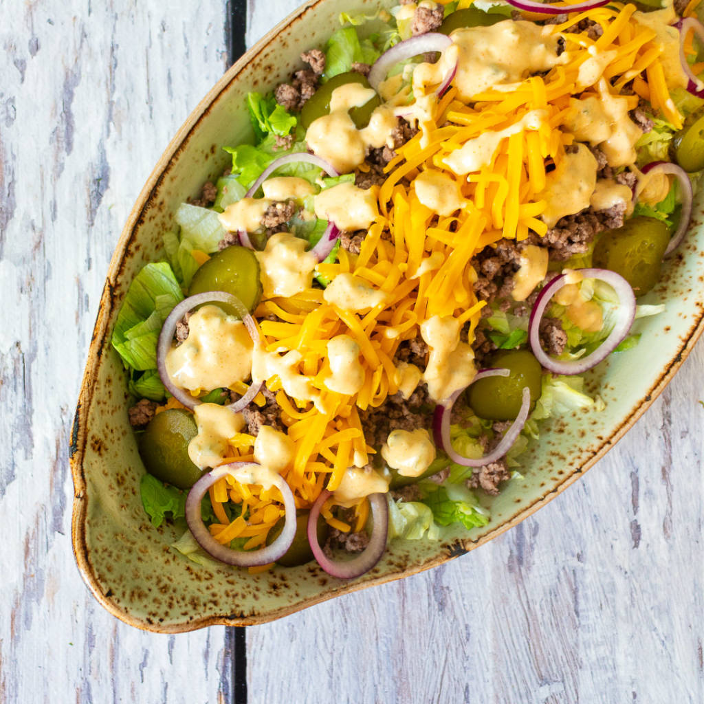Big Mac Salat – Low Carb - Leckere Koch & Grill Rezepte
